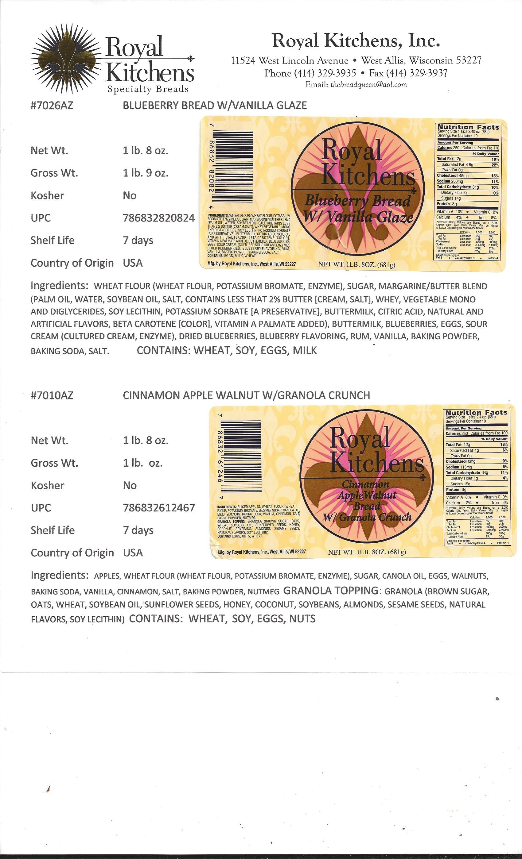 Winter Comfort Bread Assortment 4 Pack – Royal Kitchens Specialty Breads